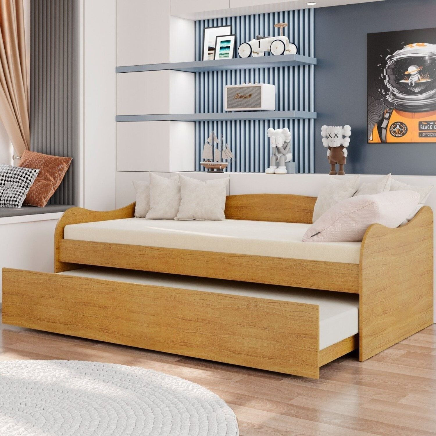 Bicama Infantil 100% MDF Babá Ariel Cinamomo - CASATEMA