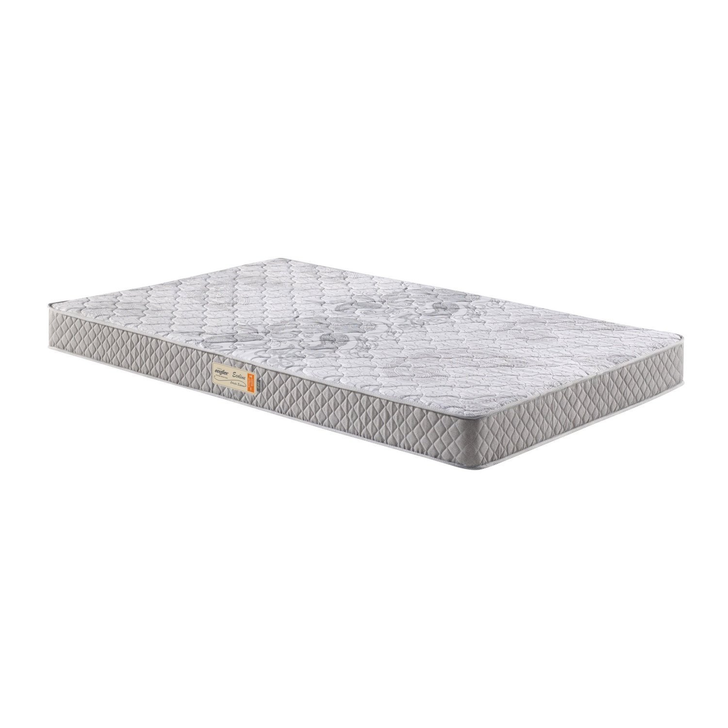 Colchão Solteiro D33 Ecoline Bordado 78x188x14cm Ecoflex Cinza